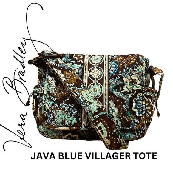 Vera Bradley | Bags | Vera Bradley Java Blue Floral Paisley Crossbody ...